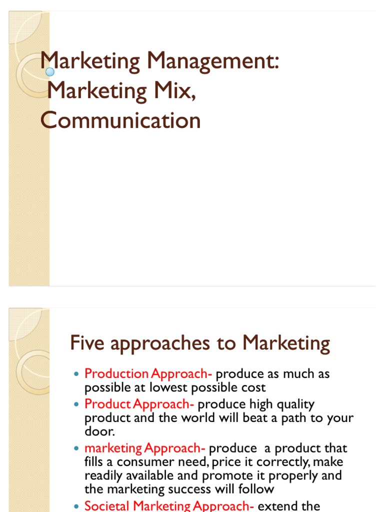 Marketing Mix | PDF