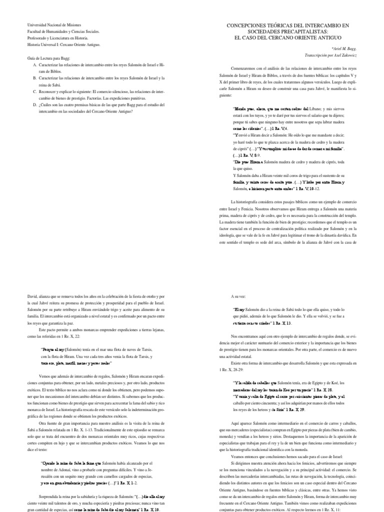 Ariel Bagg COA | PDF | Solomons | Capitalismo