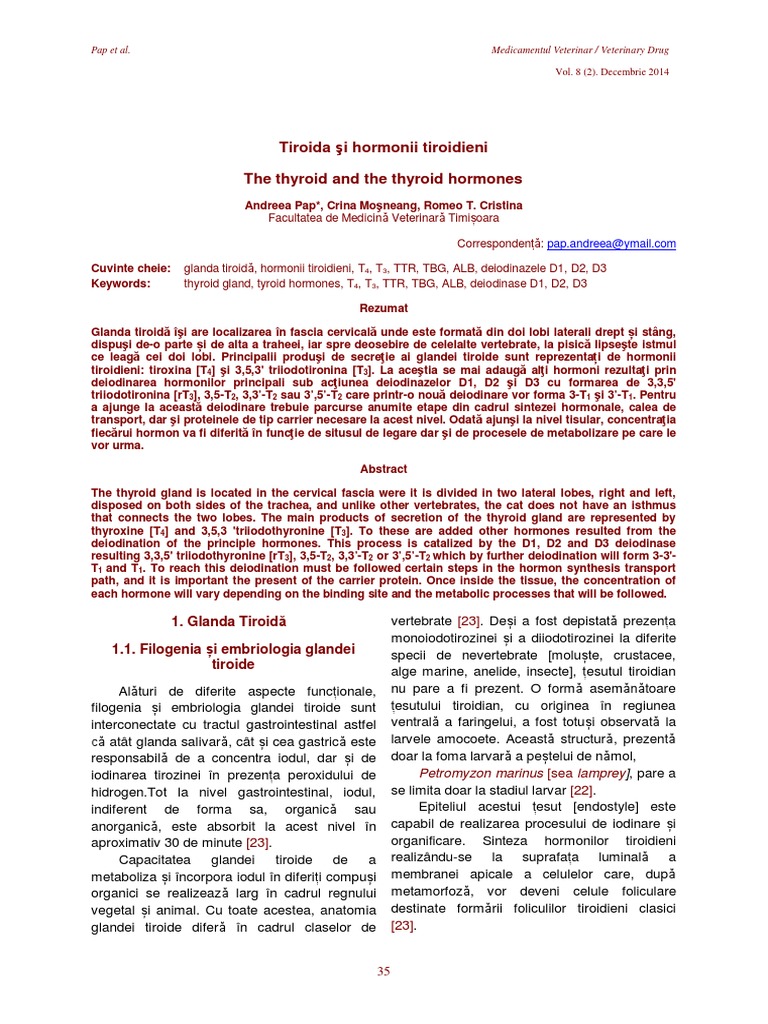 Tiroida Articol | Download Free PDF | Glands | Human Head And Neck