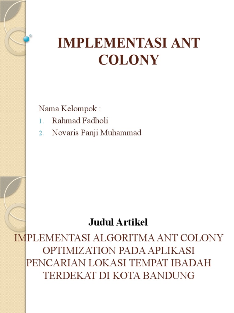 Implementasi Ant Colony | PDF