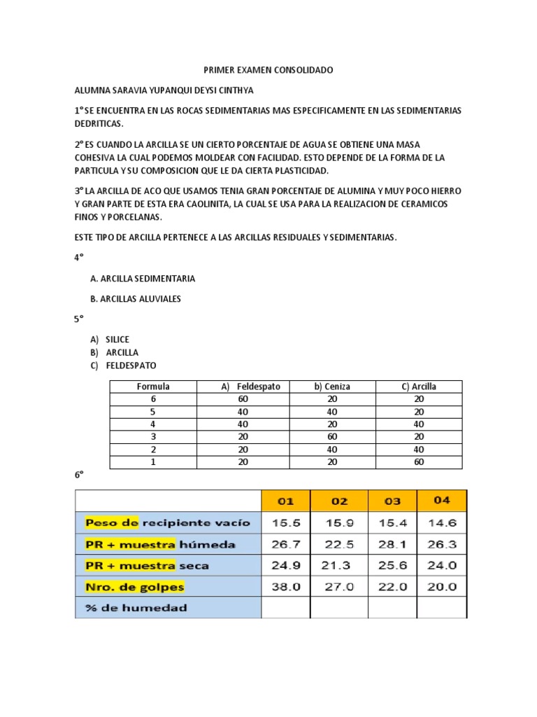 Primer Examen Ing Materiales | PDF