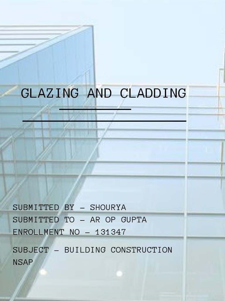 Glazing and Cladding | PDF | Window | Silicone