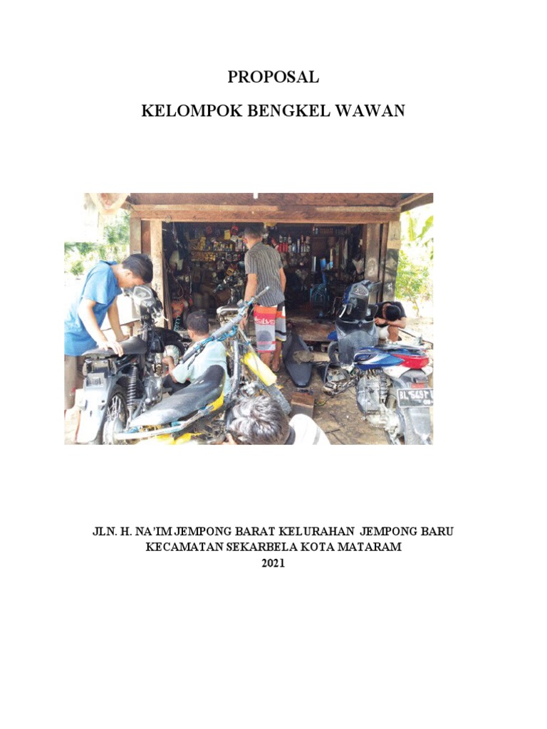 Proposal Bengkel Motor Wawan | PDF