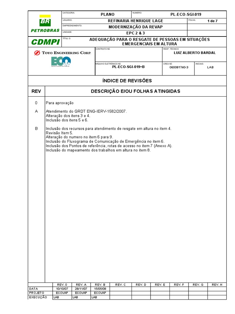 Resgate em Altura: Plano de Emergência | PDF | Resgate | Ambulância