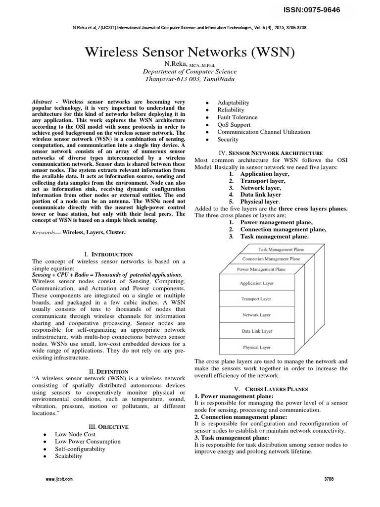 Ijcsit 2015060490 | PDF | Wireless Sensor Network | Computer Network