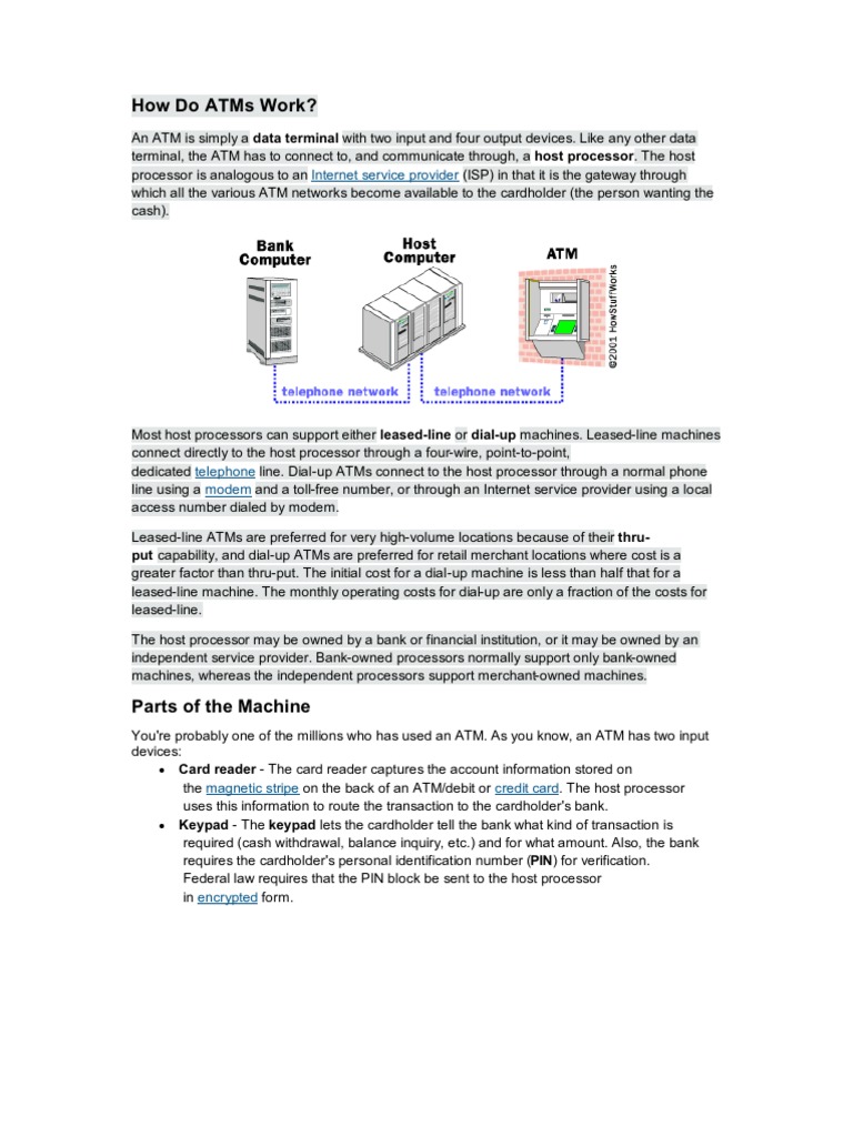 How Do ATMs Work | PDF | Automated Teller Machine | Banks