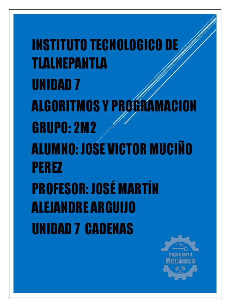 Muciño V 2M2 Unidad 7 | PDF | Cadena (informática) | Informática teórica