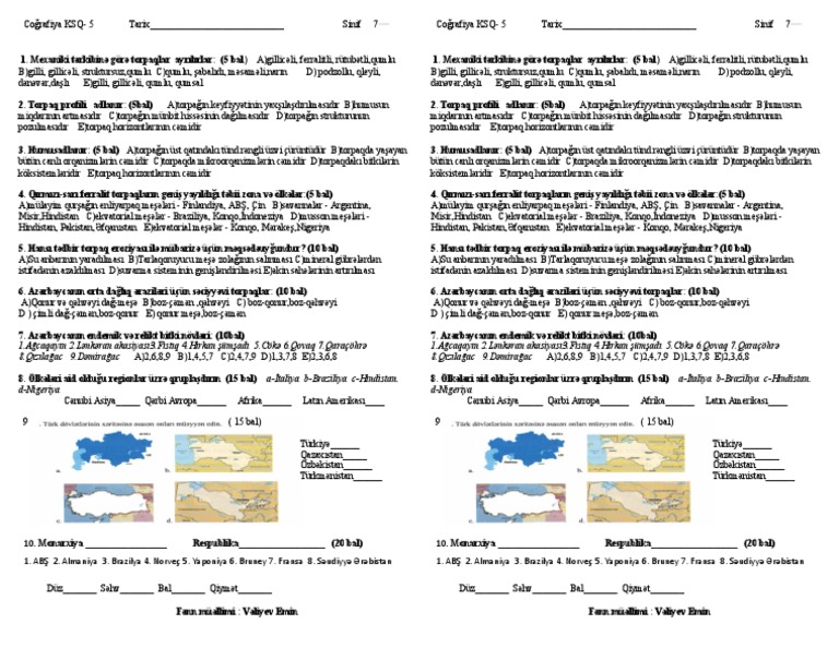 7 Sinif KSQ 5 Yeni | PDF