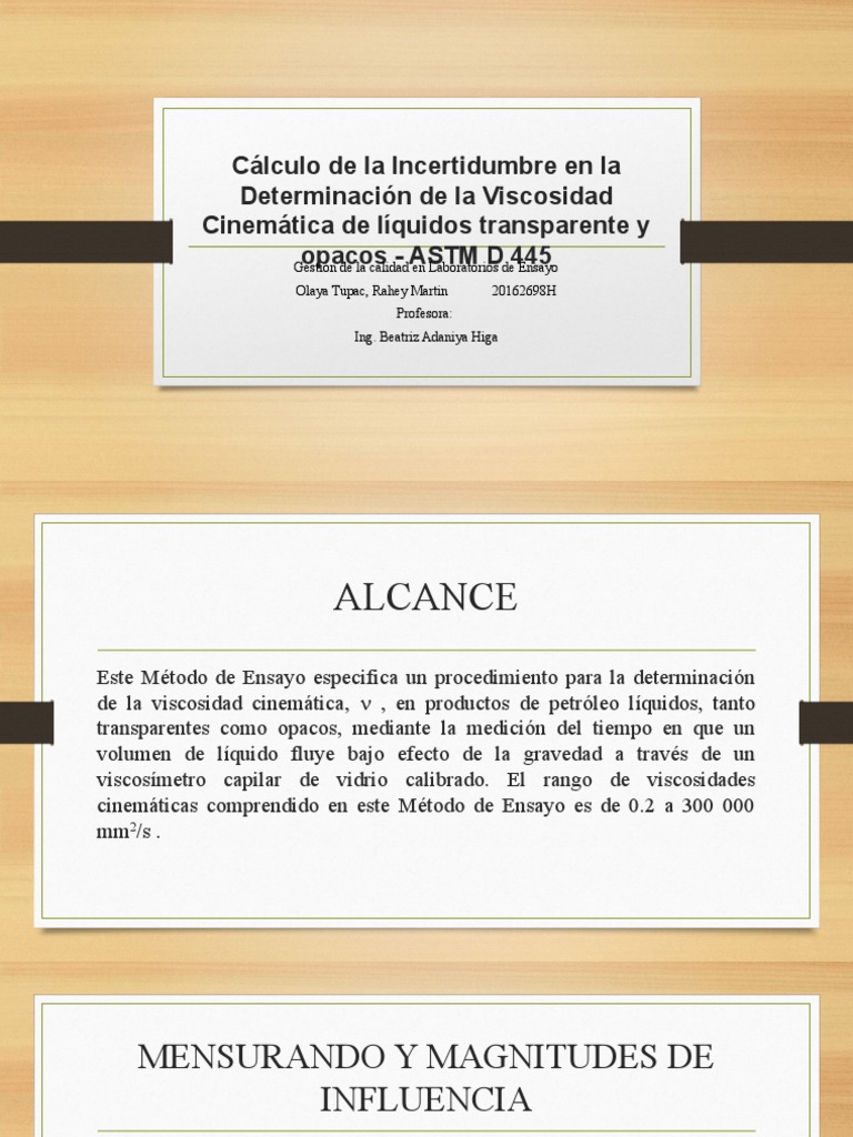 Metodo ASTM D-445 - Olaya | PDF | Líquidos | Viscosidad