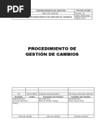 Procedimiento de Control de Cambios | PDF