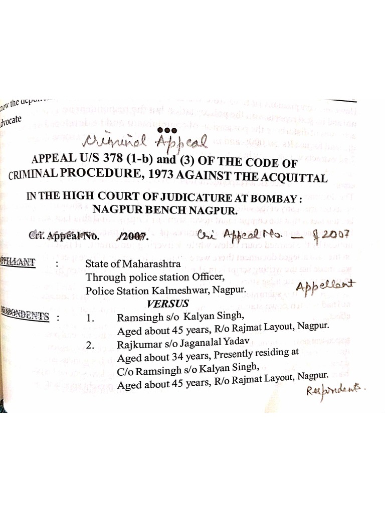 Criminal Appeal Against Acquittal Pdf