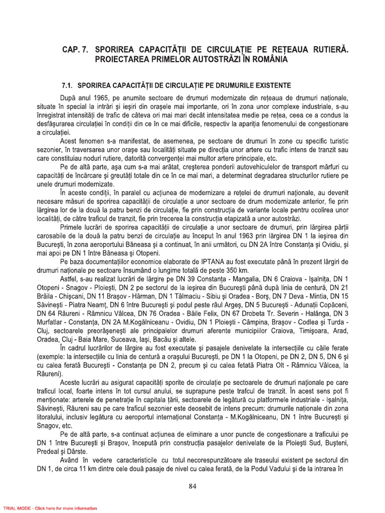 Scurt Istoric Privind Primele Autostrazi Din Romania | PDF