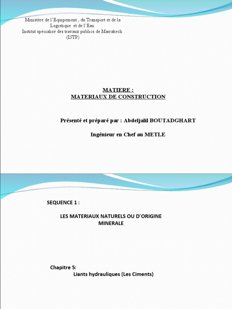 Les Secrets du Ciment: Fabrication et Types | PDF | Ciment | Béton