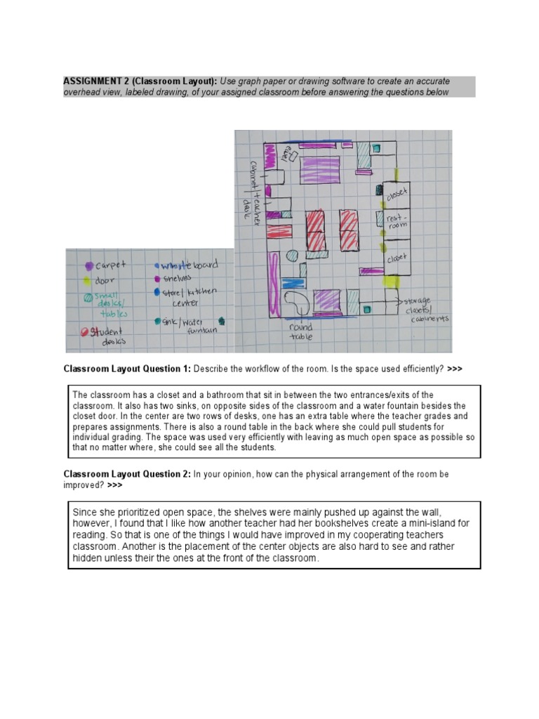 Assignment 2 Classroom Layout | PDF