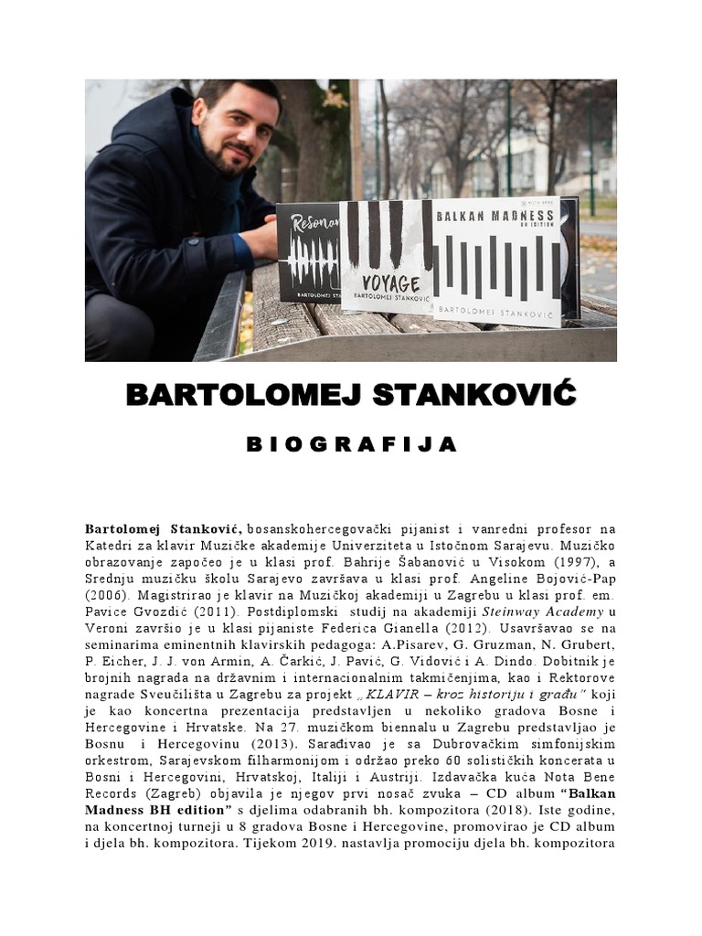 Bartolomej Stankovic Biografija 11 2022 | PDF