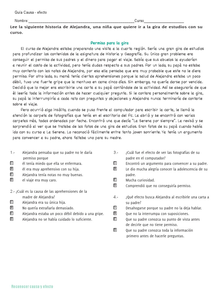 Causa Efecto Clase 4 | PDF