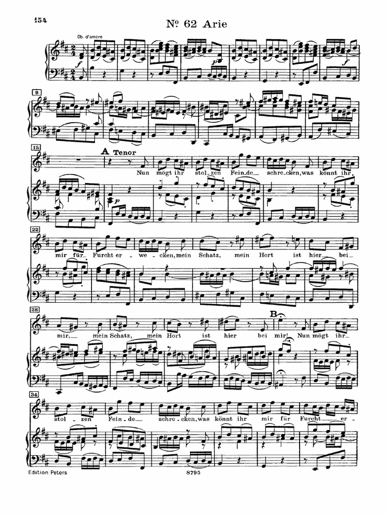 Aria Tenor - Nun Mögt - Christmas Oratorio - Bach-151-155 | PDF