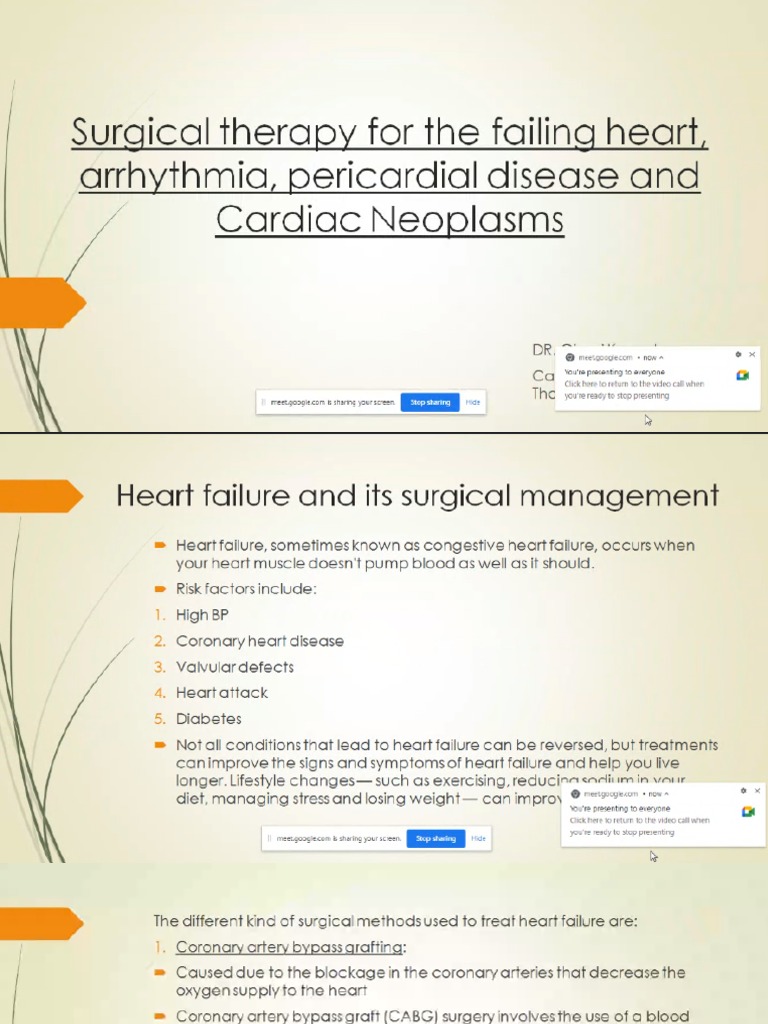 Surgical Therapy For Failing Heart, Arrhythmias, Pericardial Disease ...