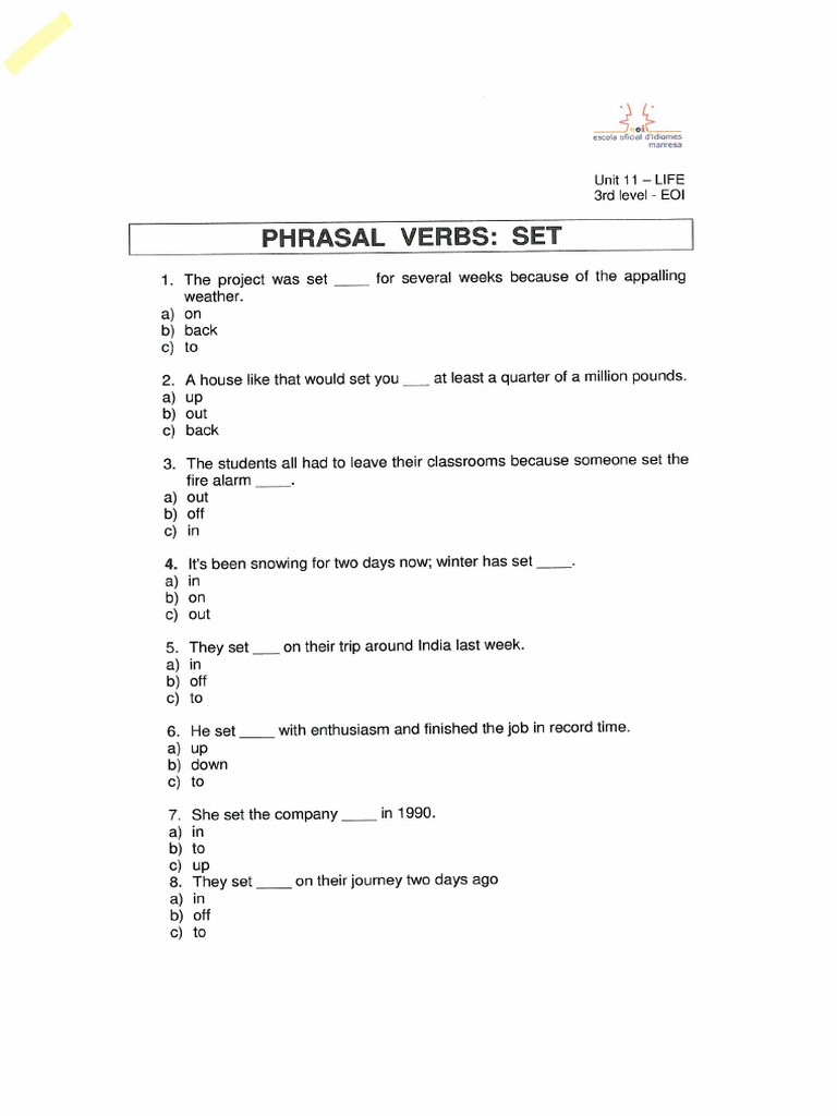 Phrasal Verb SET | PDF