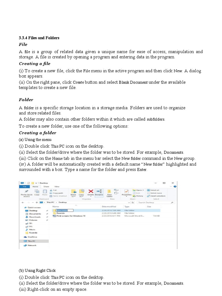 Files and Folders | PDF