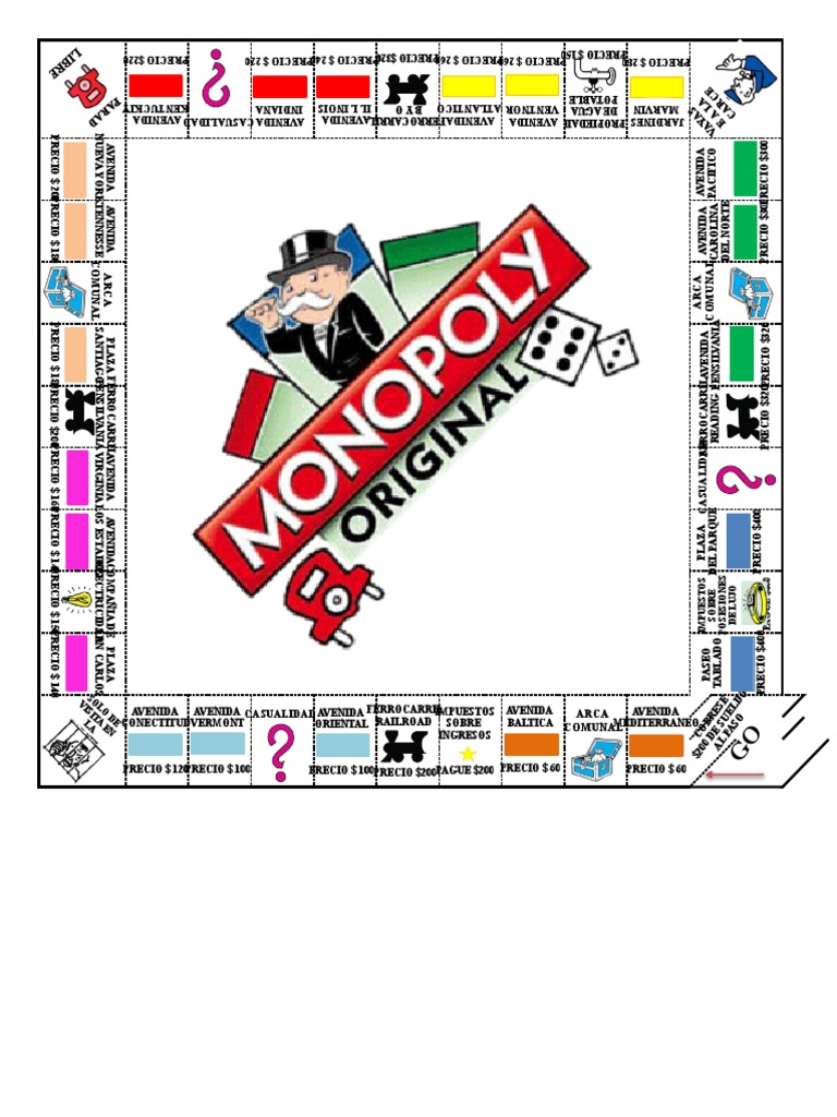 Tablero Monopoly en Español para Imprimir | PDF