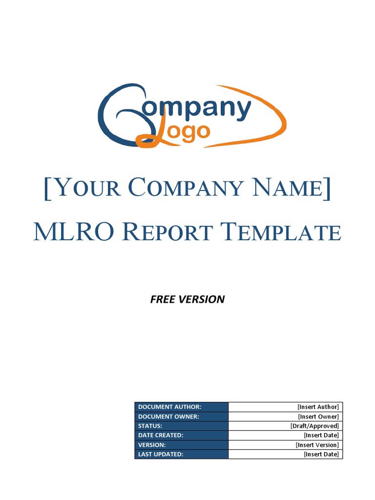 MLRO Report Template | Download Free PDF | Money Laundering ...