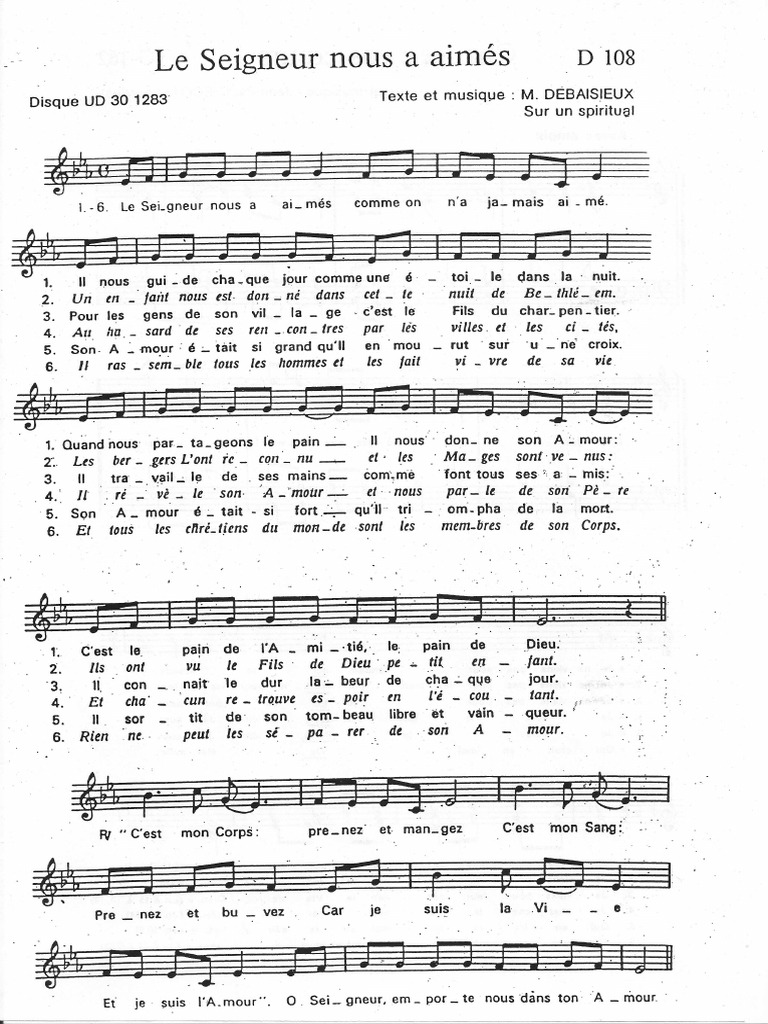 Le Seigneur Nous A Aimes | PDF