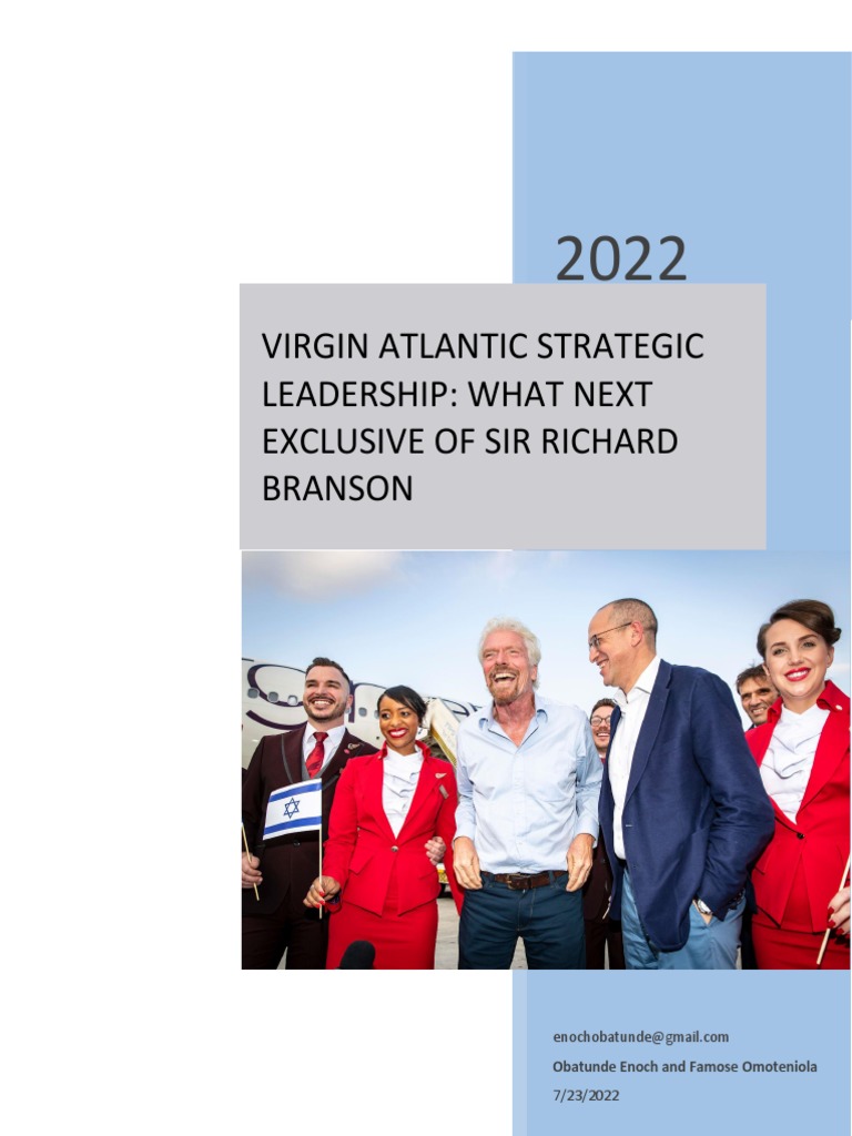 Virgin Atlantic Strategic Leadership: What Next Exclusive of Sir ...