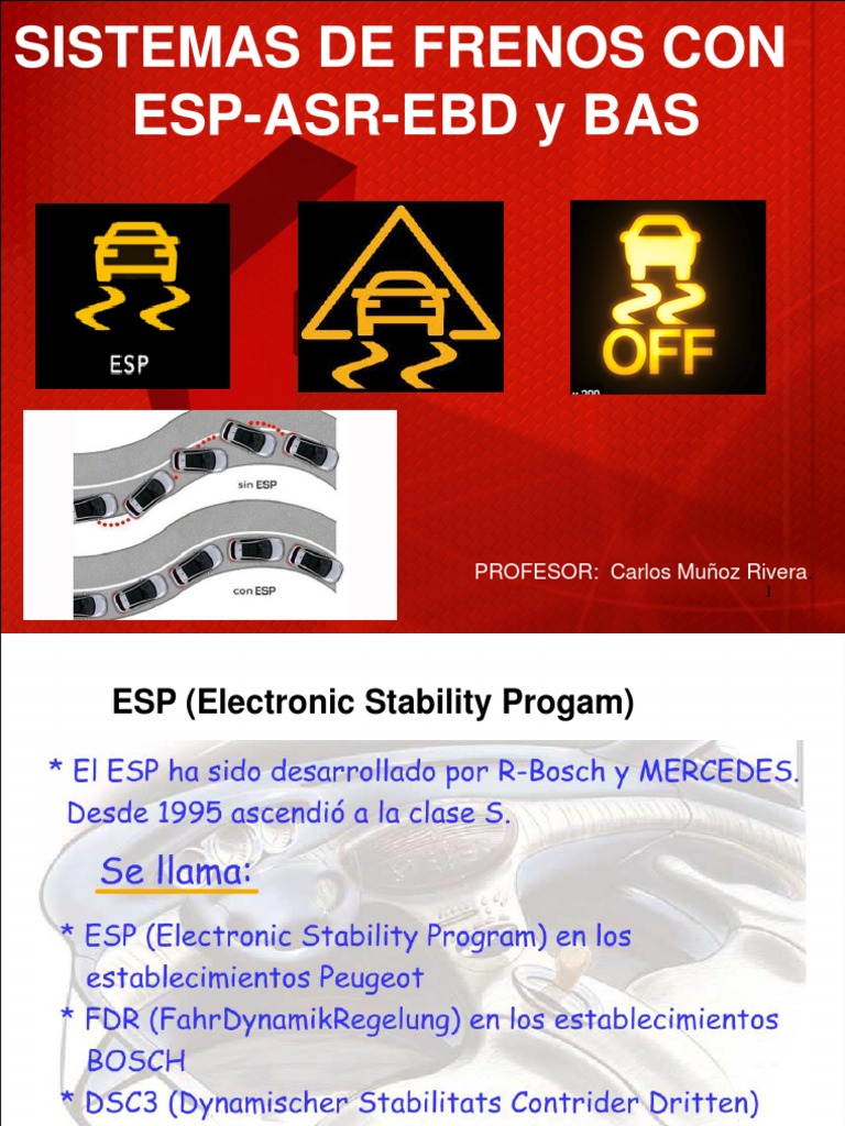 Esp-Asr-Ebd y Bas | PDF | Sistema de freno antibloqueo | Ingeniería mecánica