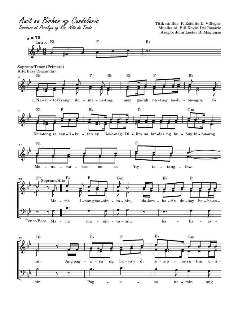 Awit Sa Birhen NG Candelaria | PDF