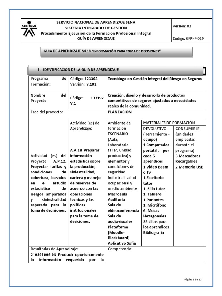 Desarrollo Guia No 18 Pdf Seguro Business