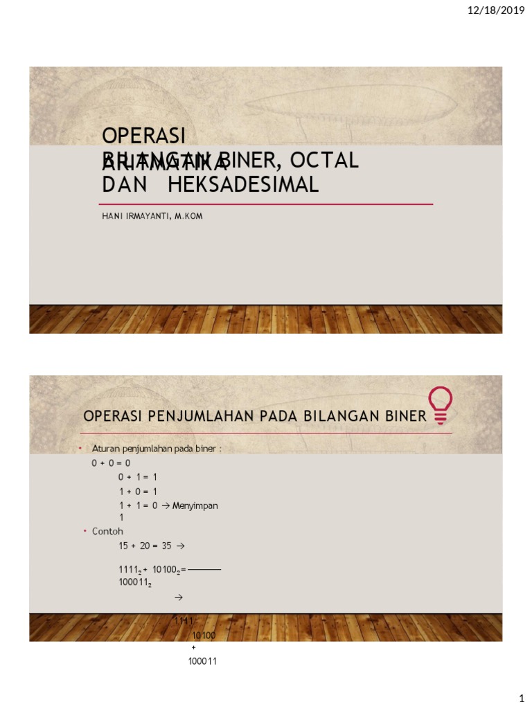 Operasi Aritmatika Bilangan Biner, Octal Dan Heksadesimal-Dikonversi | PDF