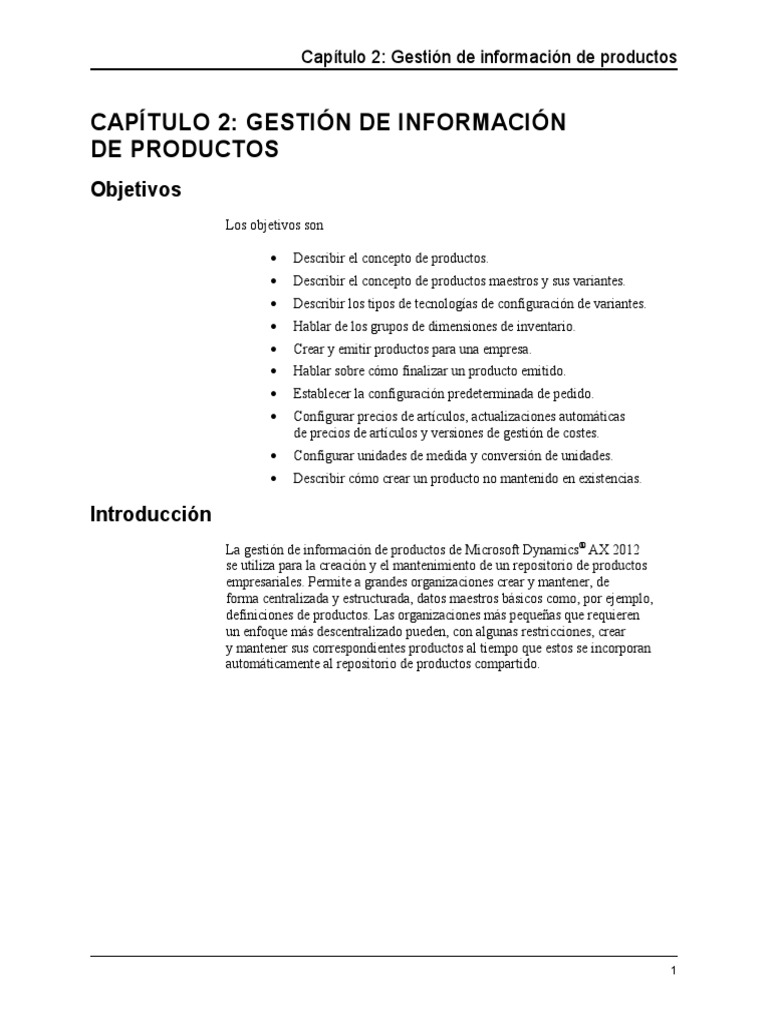 Ax2012 Eses SCF 02 | PDF | Inventario | Microsoft