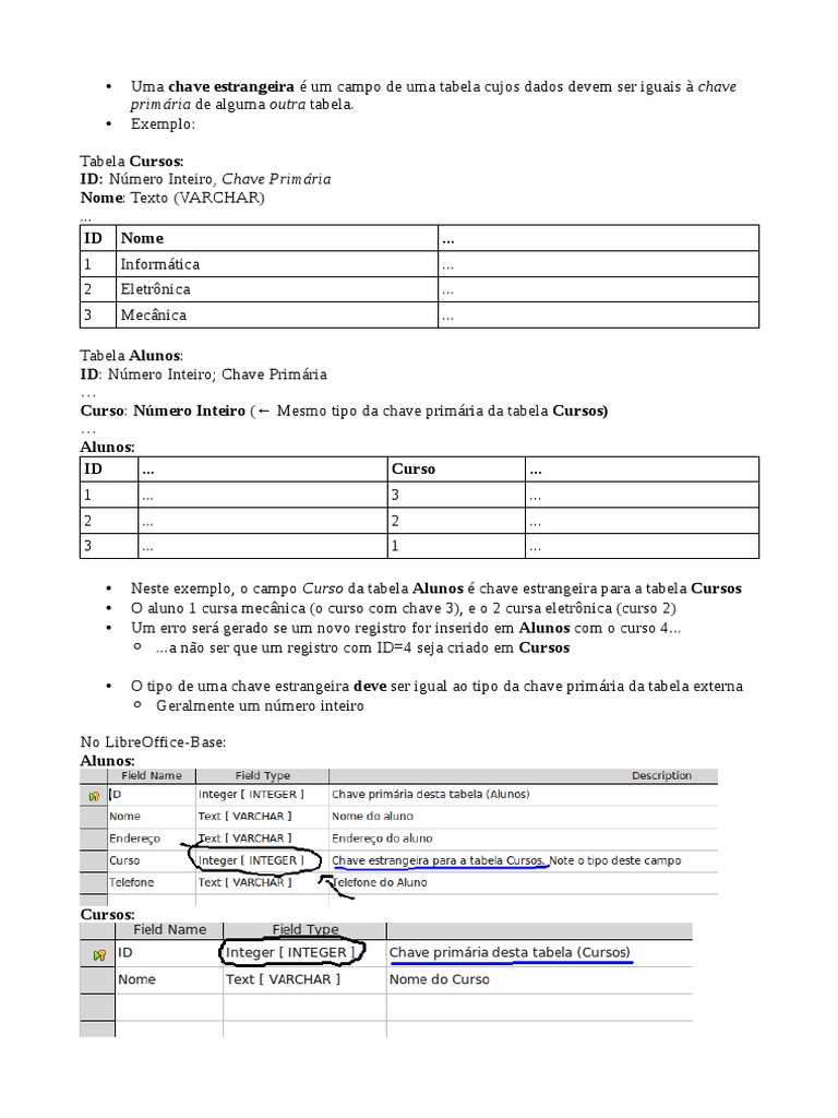 Tutorial - Chave Estrangeira Lobase | PDF | Tabela (banco de dados ... Tutorial - Chave Estrangeira Lobase | PDF | Tabela (banco de dados ...
