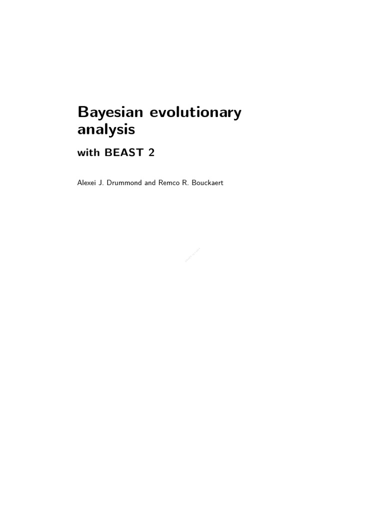Bayesian Evolutionary Analysis Wih Beast 2 (Book) | PDF | Sequence ...