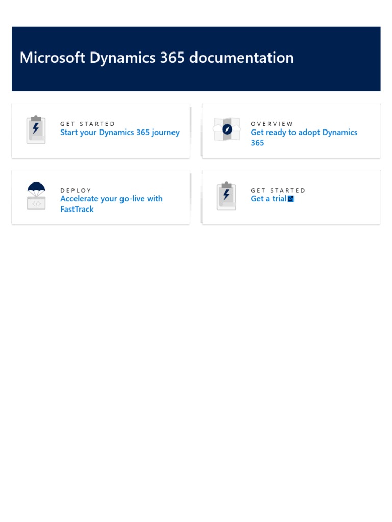 Dynamics 365 Documentation and Training Modules | PDF | Microsoft ...
