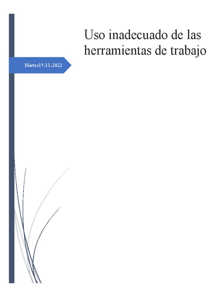 Uso Inadecuado de Herramientas Laborales | PDF | Electrónica | Herramientas