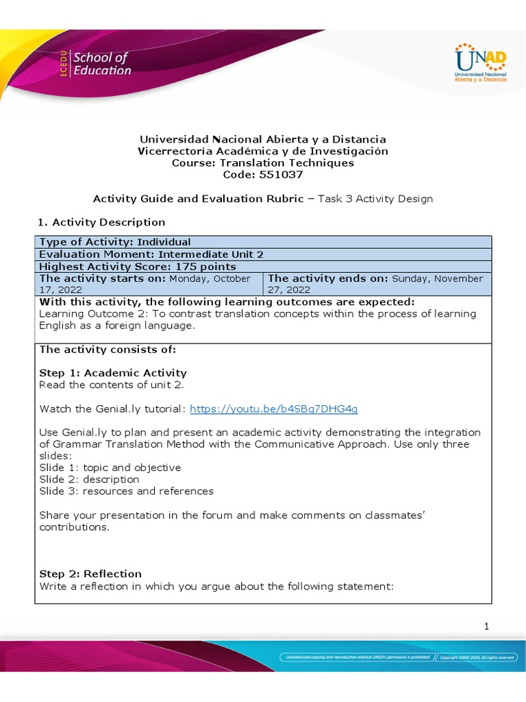 Activity Guide and Evaluation Rubric - Unit 2 - Task 3 - Activity ...