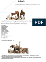 100 Gambar Dan Nama Binatang Untuk Anak (ArraPena) | PDF