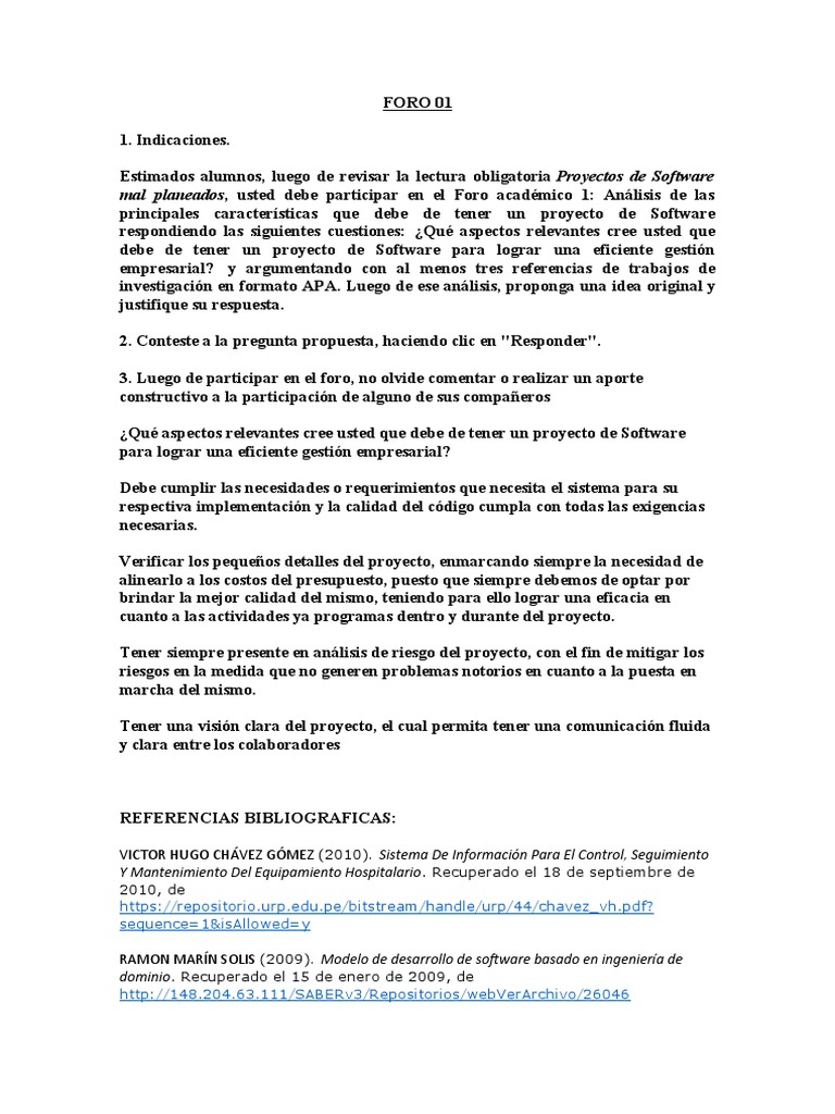 FOROS | PDF | Método de enseñanza | Software