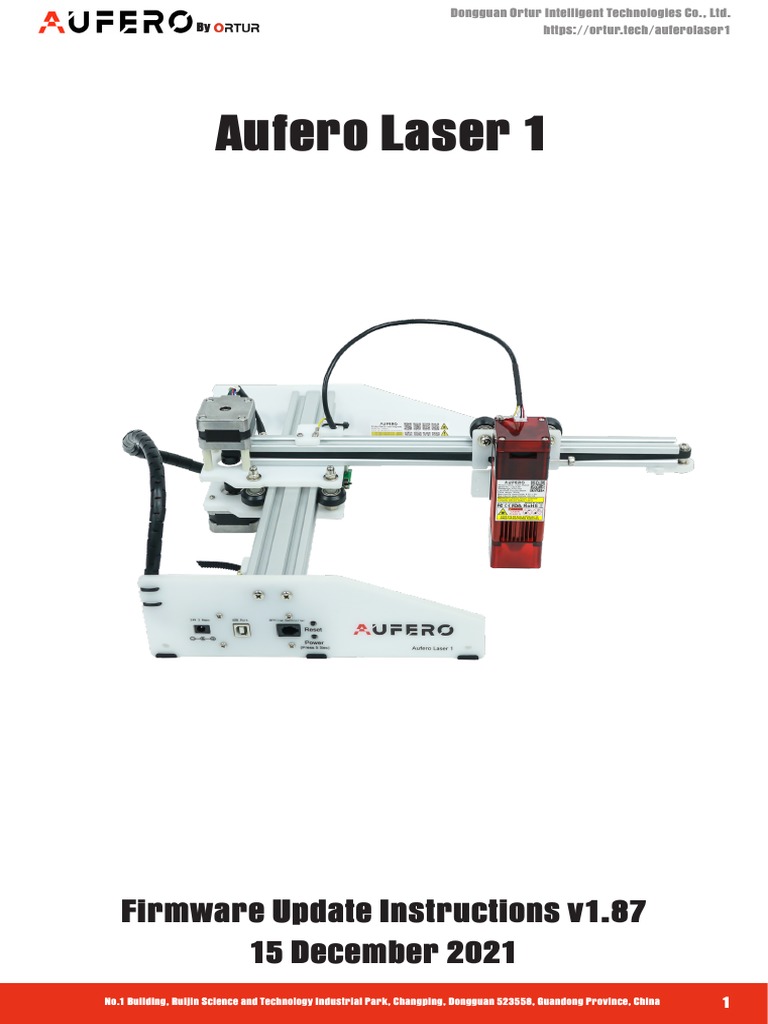 Firmware Update Instructions for Aufero Laser 1 - Comprehensive guide on how to safely upgrade ...