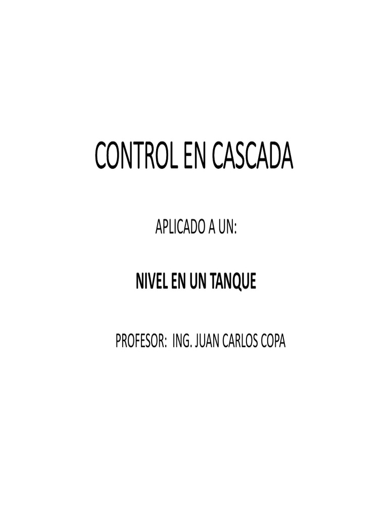 Control en Cascada en Procesos Industriales | PDF | Agua | Temperatura