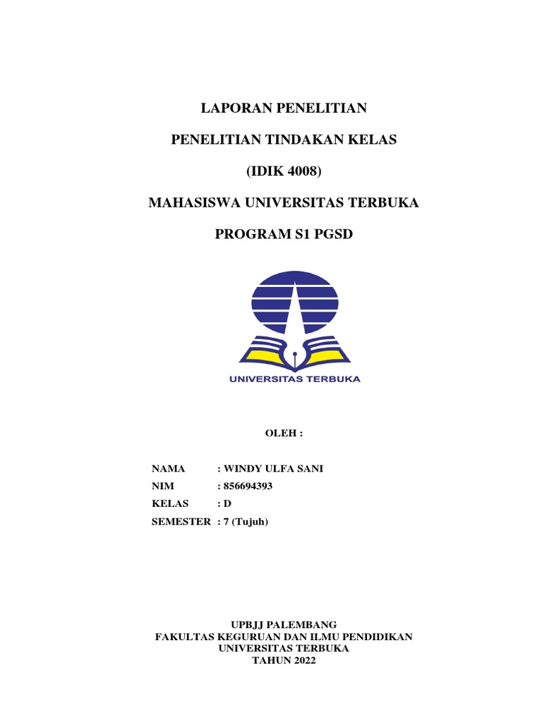 Laporan Penelitian Tindakan Kelas | PDF