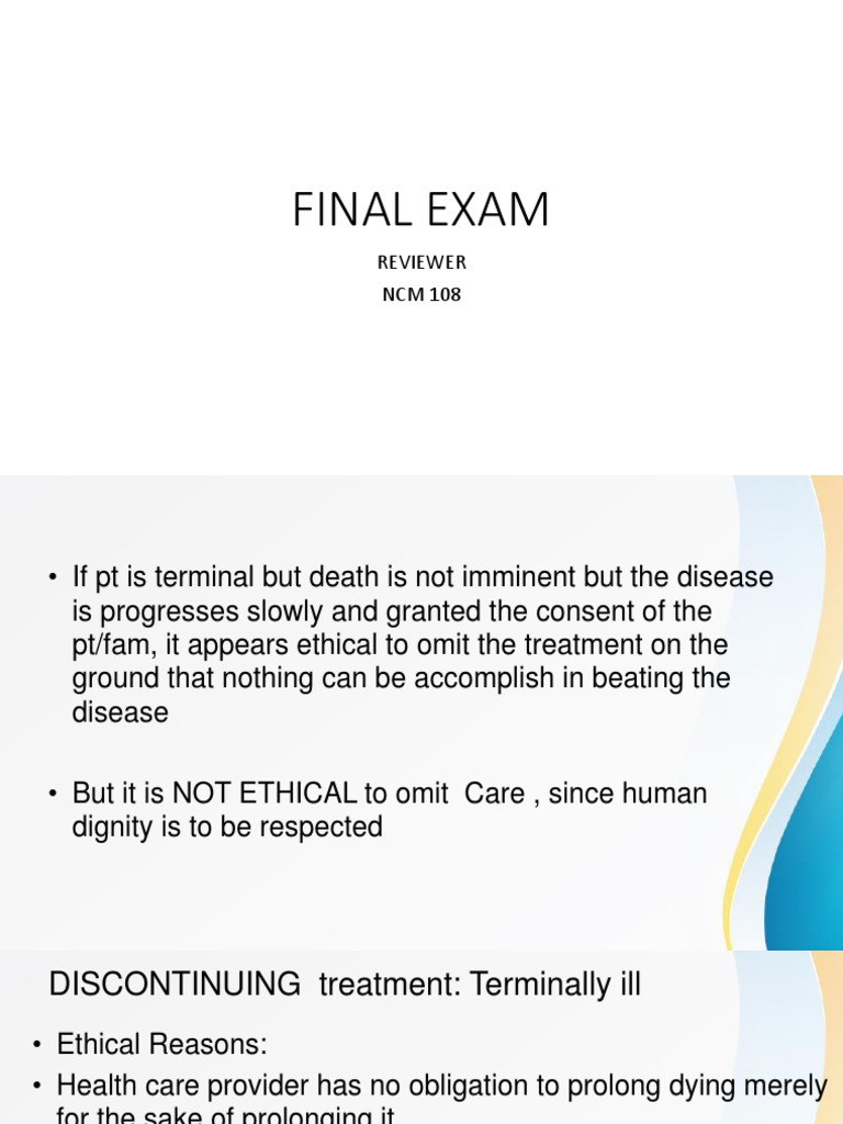 Ethical Considerations in End-of-Life Care and Decision Making | PDF ...