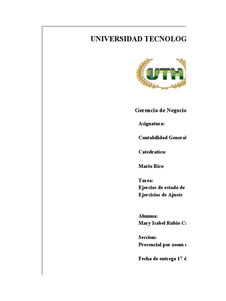 Mary Rubio Tarea #1 | PDF | Depreciación | Estado de resultados