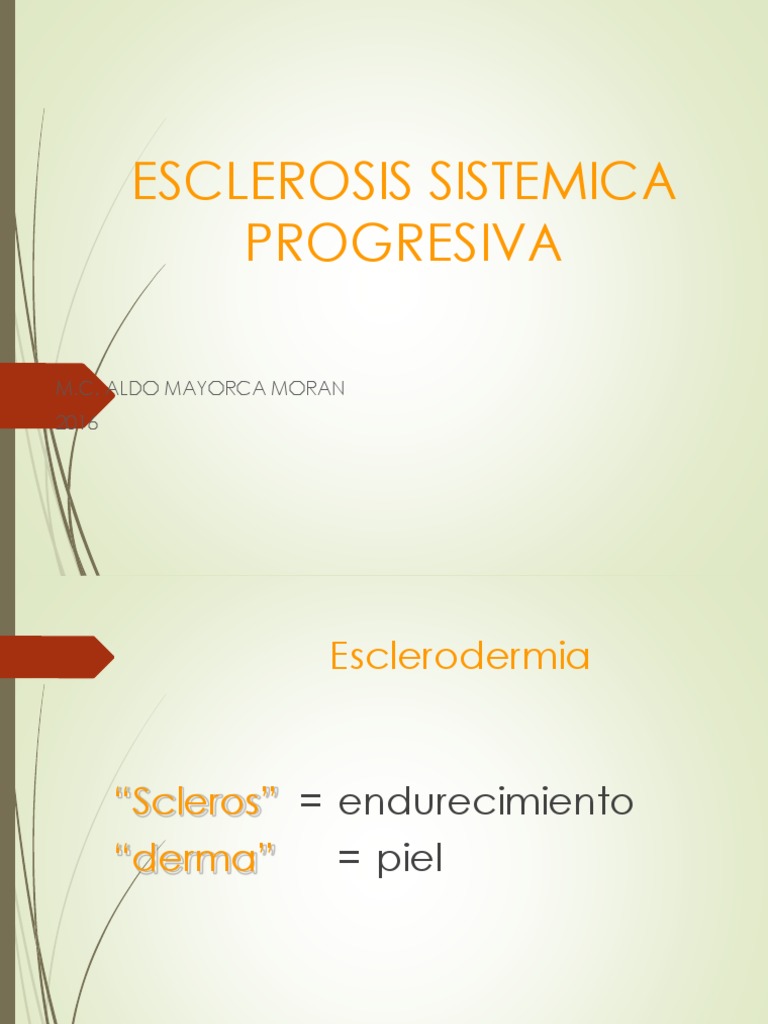 Esclerosis Sistémica: Definición y Tratamiento | PDF | Especialidades ...