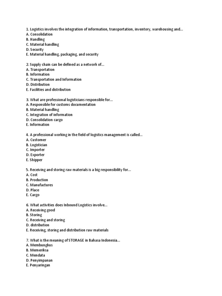 Logistics Terminology in English | PDF | Logistics | Cargo