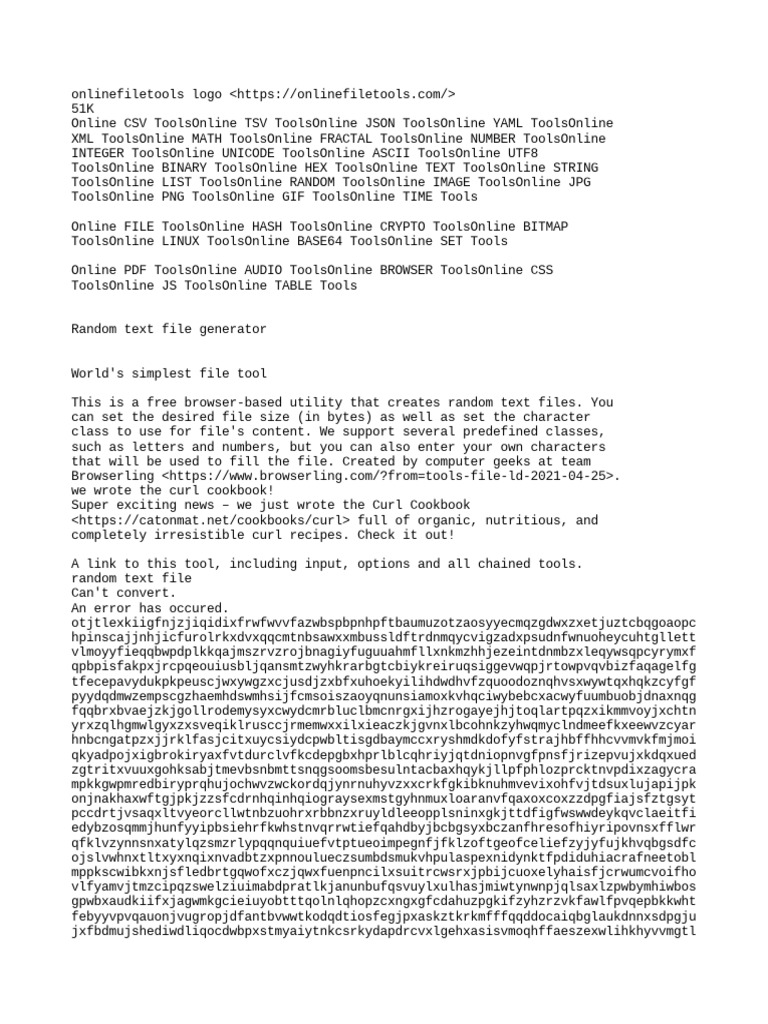 Create A Random Text File O Pdf Zip File Format Computer File