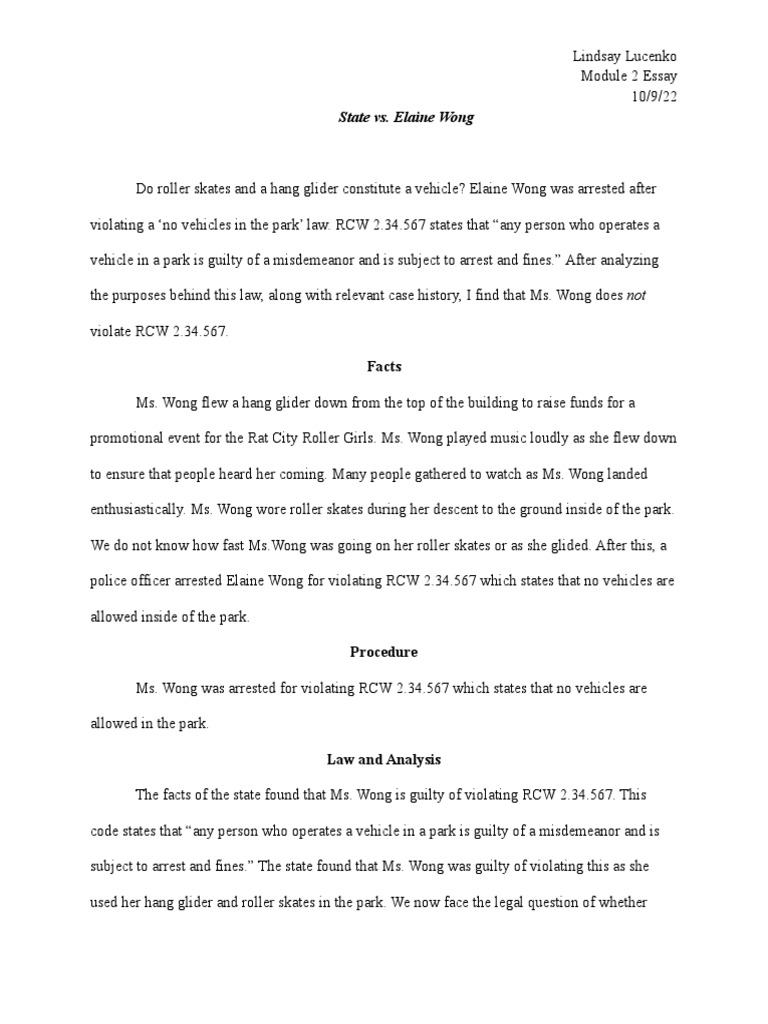Judicial Decison Elainie Wong - 2 | PDF | Statutory Interpretation ...