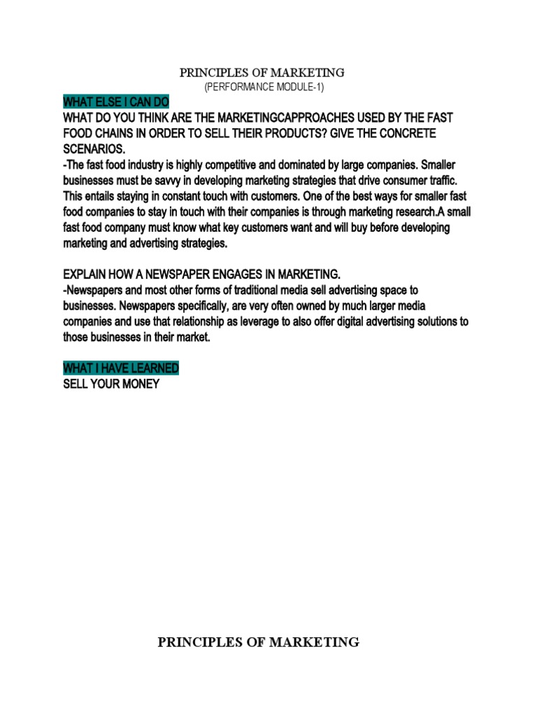 Principles of Marketing | PDF | Marketing | Marketing Research
